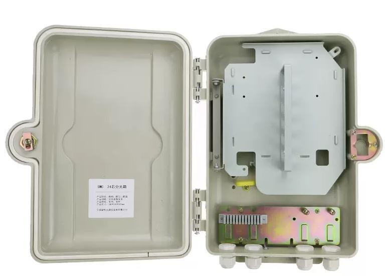 Quality SMC Outdoor Fiber Optic Distribution Box Junction 24 Cores IP65 for sale
