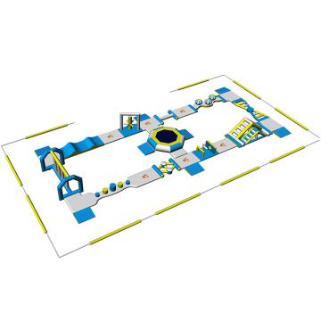 Quality Kids Floating Inflatable Water Park / Inflatable Aqua Splash Park For Shallow for sale