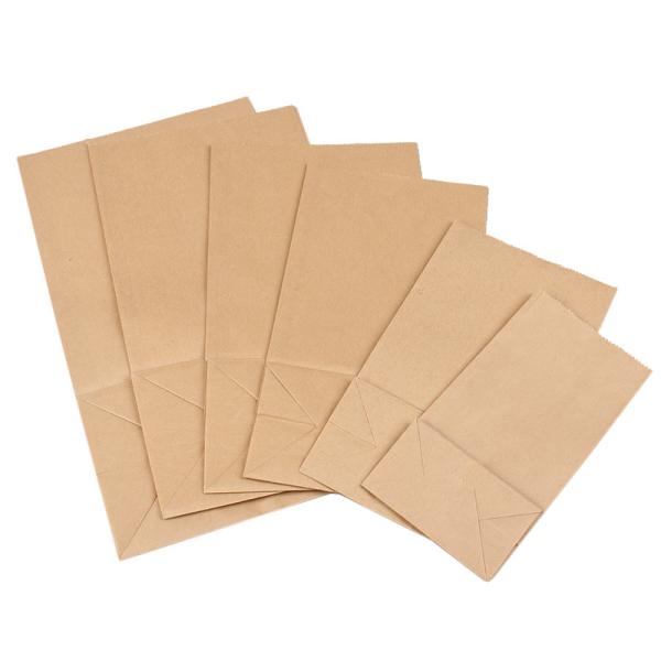 Quality Recycled Kraft Paper Take Away Packaging Restaurant Bags Food Delivery for sale