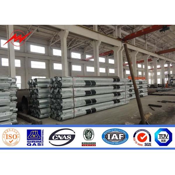 Quality 69KV Octagonal Galvanized Steel Transmission Poles Waterproof IP65 / IP54 for sale