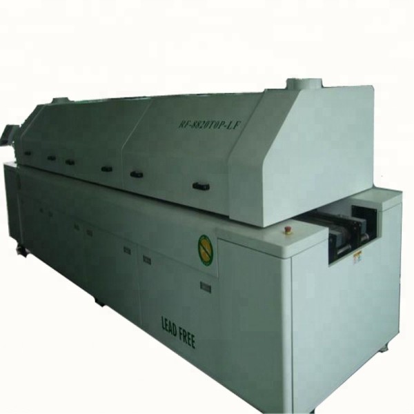 Quality Double Rail Solder Reflow Oven 8 Zone Hot Air Type With PC Control System for sale