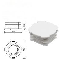 Quality DYP43-01 Plastic Pipe Plugs End Cap for OD 43mm Lean Pipe and Aluminum Pipe for sale