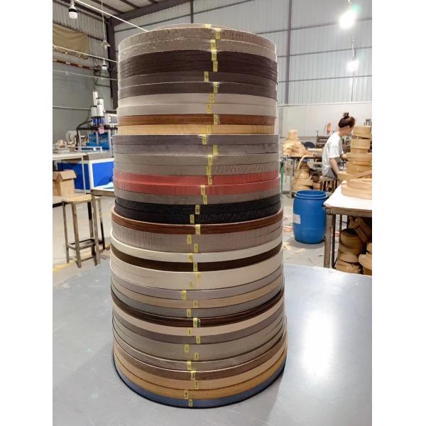 Quality Sturdy Practical Wood Veneer Strips , Mildewproof Edge Banding Veneer Tape for sale
