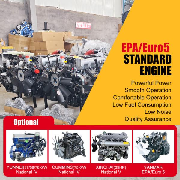 Quality Compact Backhoe Loader with 75 KW Diesel Engine 1.3m³ Bucket Capacity and 2800 for sale