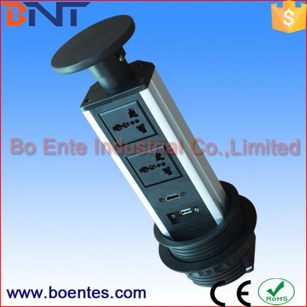Quality Pull Up Kitchen Worktop Pop Up Socket With USB Charger 33*10*10 Cm for sale