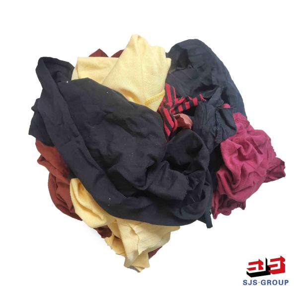 Quality Used T Shirt 0.5Kg/Bale Industrial Wiping Rags for sale