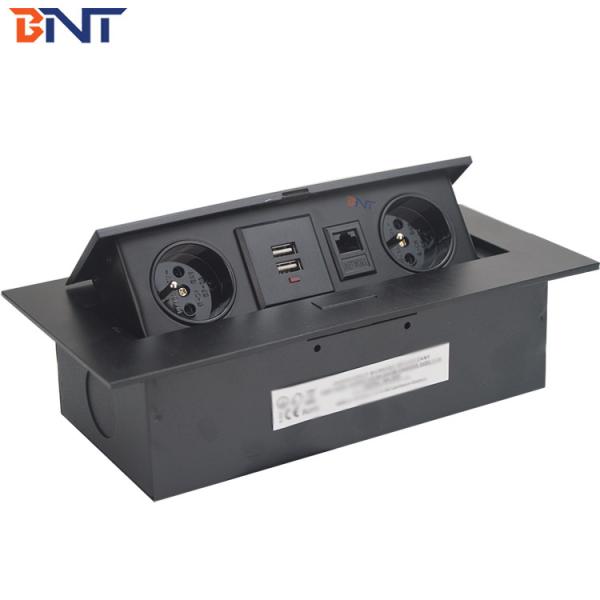 Quality No MOQ 3mm Panel Thickness Tabletop Hidden Socket With USB Charger Interface for sale