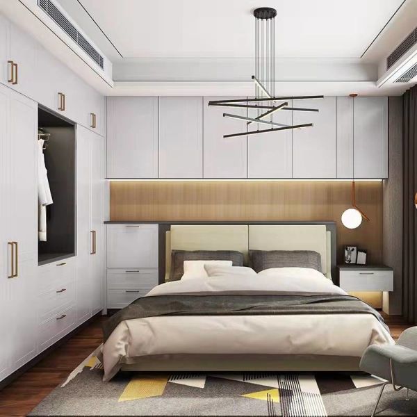 Quality Customized Bedroom Wardrobe Storage Units Door Swing Cabinet E0 Standard for sale