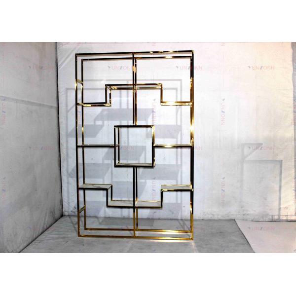 Quality Stainless Steel Golden Modern Wine Rack Cabinet Light Classic Luxury for sale