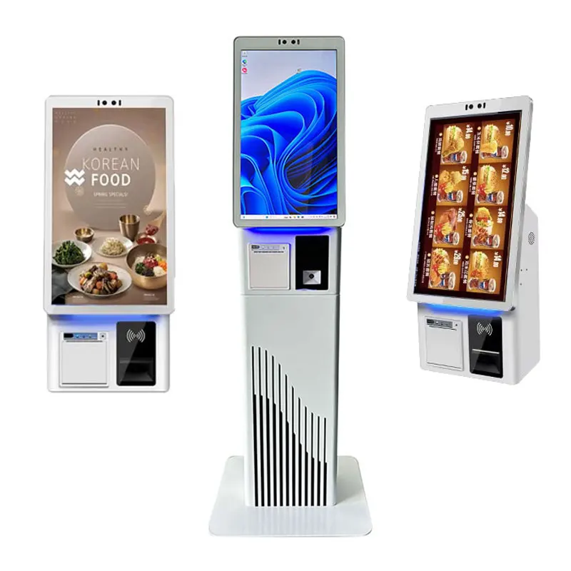 Close-up of kiosk touchscreen interface