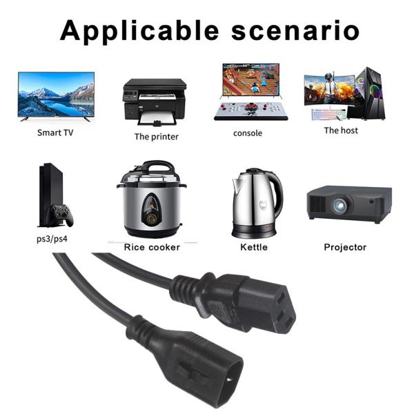 Quality IEC C14 to C13 Power Cord 1.5M 250V 16A for Computer Servers for sale