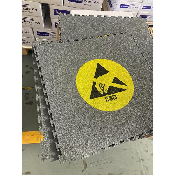 Quality 600x600mmx6mm Removable ESD Interlocking PVC Vinyl Floor for sale