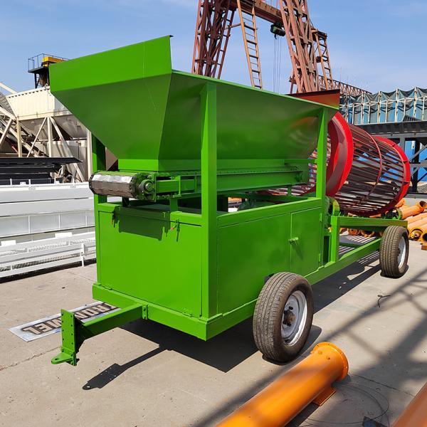 Quality High Capacity Circular Trommel Rotary Drum Screen Separator with Two Vibration for sale