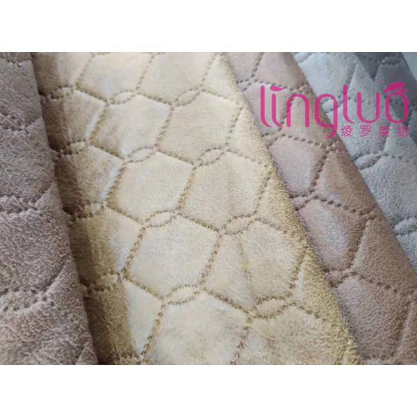 Quality Ultrasonic wave suede fabric for sale New design soft touch Tech Cloth Cover for sale
