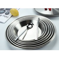 Quality Silver Plated 20cm 34cm Stainless Steel Camping Plates Set for sale