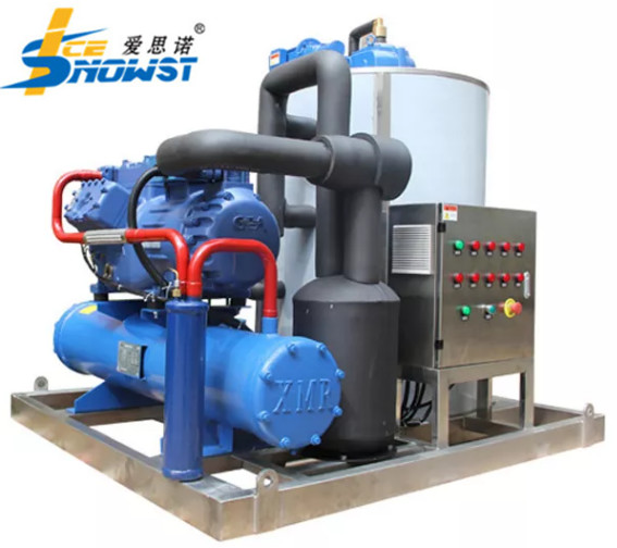 Quality PLC Control Seawater Flake Ice Machine Maker 8 Ton for sale