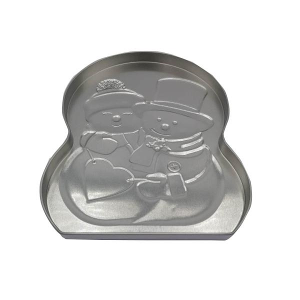 Quality High End Snowman Tins For Christmas Danish Butter Cookies Tins Holiday Gift Tin for sale