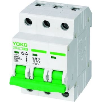 Quality 4.5KA MCB Type BCD Single Phase SB6HS 230V 400V 10A 63A Type B C D Curve for sale