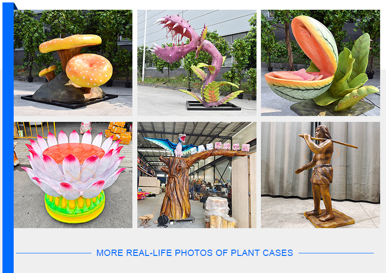 Customized animatronic plant model in various settings