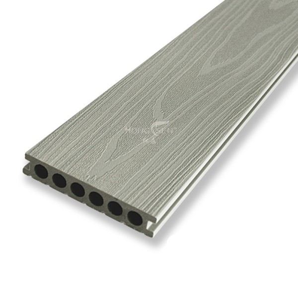 Quality Frosted Lightgray Exterior Anti Slip Co Extrusion WPC Decking 140x25mm for sale