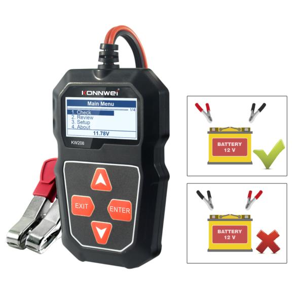 Quality KW208 Konnwei 12V 100-2000CCA Car Rechagrer Tester for sale