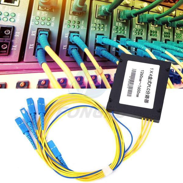 Quality 4 Way SC UPC Plc Optical Fiber Optic Couplers And Splitters 1x4 for sale