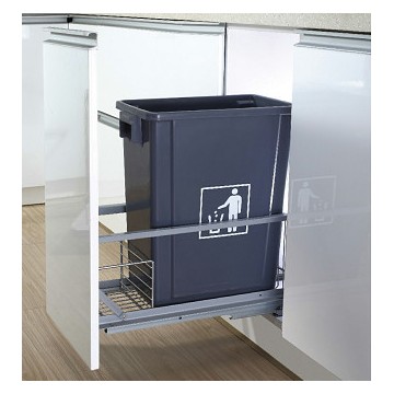 Quality Durable Kitchen Cabinet Accessories Pull - Out Assembly Waste Bin For Storage for sale