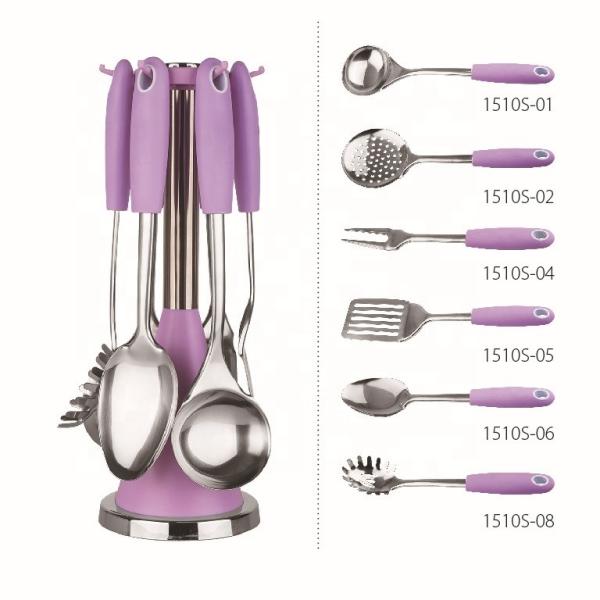 Quality Metal Kitchen Cookware Food Turner Sets Stainless Steel Customized Logo for sale