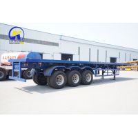 Quality Manufacture 3 Axle Flatbed Semi Trailer for Heavy Duty Cargo Container for sale