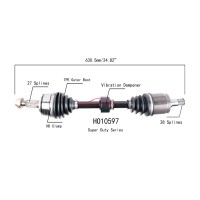Quality HO10597 CV CV Axle Assembly Heavy Duty Clamp TPEE Boot Cold Forging Grinding for sale