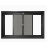 Quality 80mm Width Horizontal Opening Aluminum Casement Glass Windows For Commercial for sale