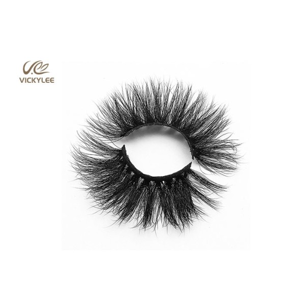 Quality Dramatic Fluffy Crossed Long 21MM 5D Mink Lashes for sale