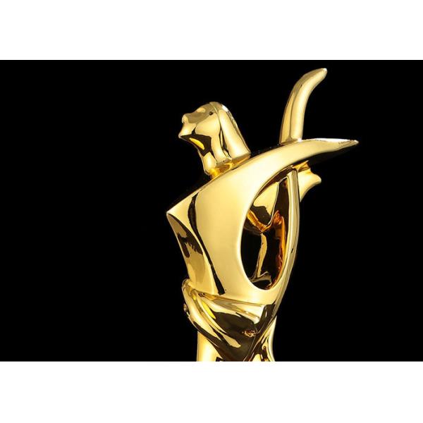 Quality Poly Resin Material Award Cups Trophies With Abstract Figure Design for sale