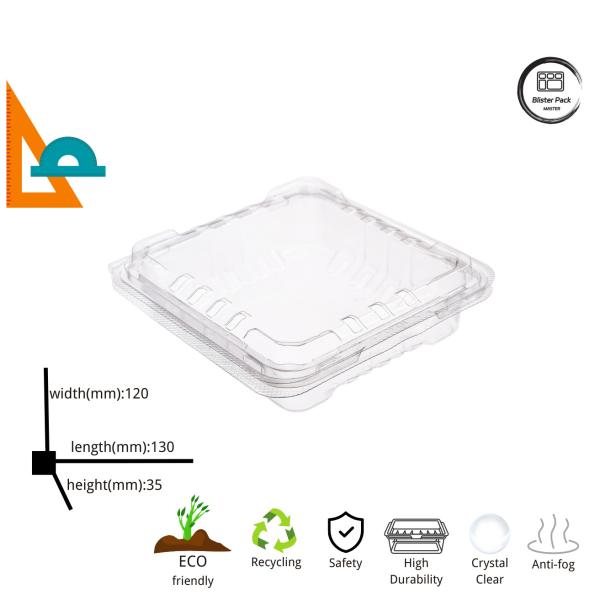 Quality 125g RPET Blueberry Clamshell Containers Transparent Fruit Packaging Boxes for sale