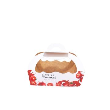 Grapes Tomatoes Fruit And Vegetable Packaging Boxes With Handle FSC Certified