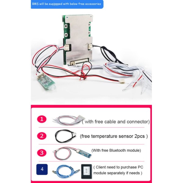 Quality 11S - 15S 36V - 60V Smart BMS 20A - 60A Constant Current With Bluetooth UART for sale