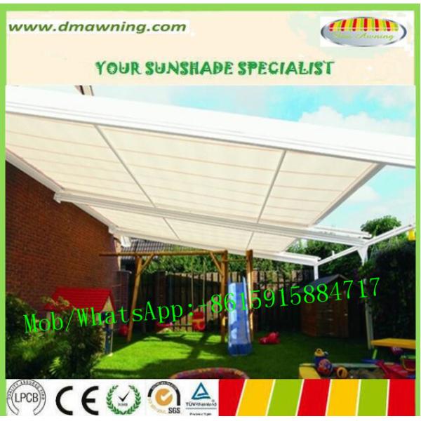 Quality PVC Motorized Louvered Pergola Roof Sunshade Aluminum Patio Covers for sale