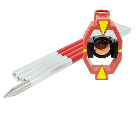 Quality Aluminium Survey Mini Prism 0mm Total Station Prism Pole for sale