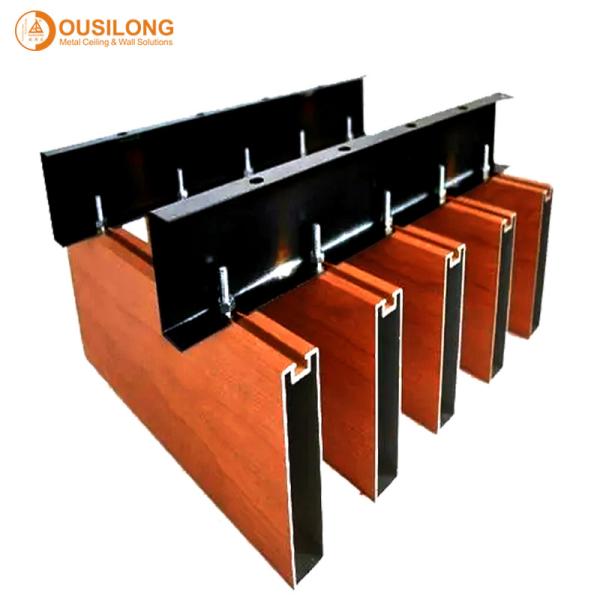 Quality Linear Aluminium Metal Drop Ceiling Tiles Metallic 0.8mm Heat Transfer Coating for sale