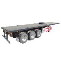 china Leaf Spring Suspension 40ft Straight Beam Container Transportation Semi-Trailer