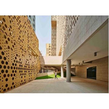 Quality Perforated Metal Building Facade combination of function and aesthetics for for sale