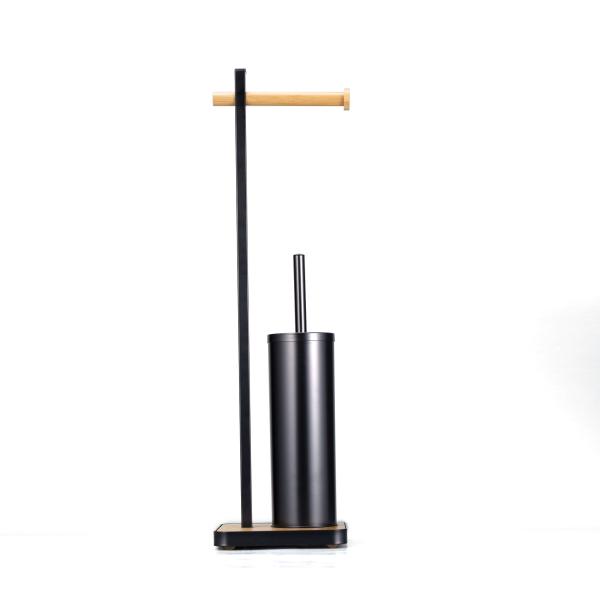 Quality 21*18*67cm Multifunctional Matt White Toilet Roll Holder Stand And Bamboo Toilet for sale