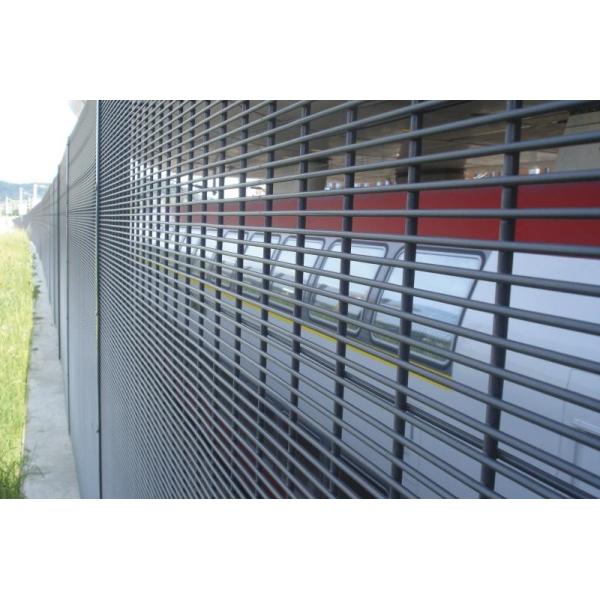 Quality Steel 7ft High Anti Climb Fencing With 76x12.7mm Mesh For Commercial for sale