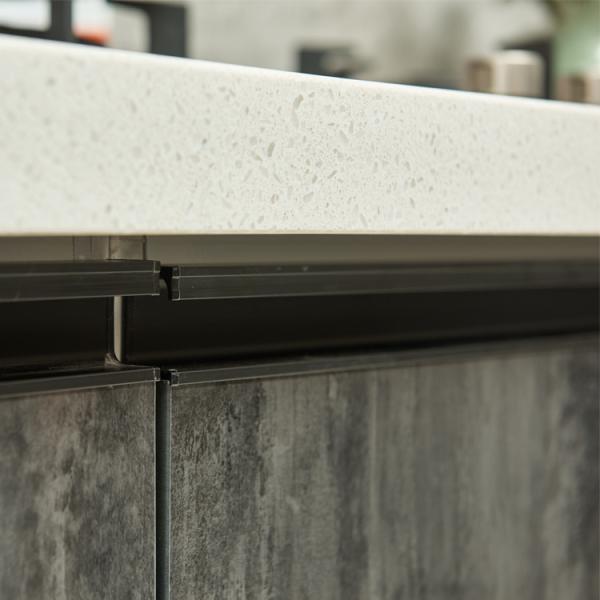 Quality High Gloss Floating Cabinet Acrylic Door 18mm Membrane Kitchen Cabinets for sale