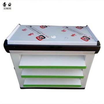 Quality Stainless Steel Checkout Counter Supermarket Checkout Counter With The Corner for sale