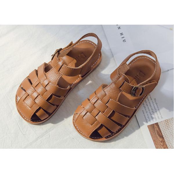 Quality Rubber Sole Buckle Strap Toddler Girl Gladiator Sandals for sale
