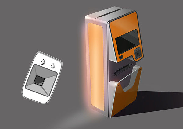 Quality Cyberpunk Ordering Free Standing OEM Machines , i3 CPU Kiosk With Barcode for sale