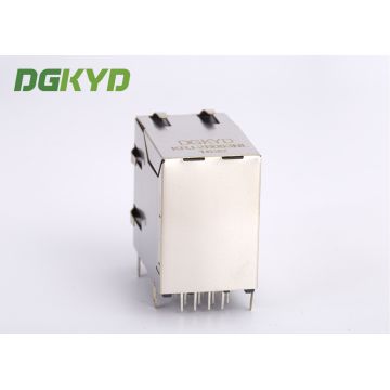 Quality 2x1 Modular Jack Stack Dual Port RJ45 Magnetics 100Mb Ethernet Connector for sale