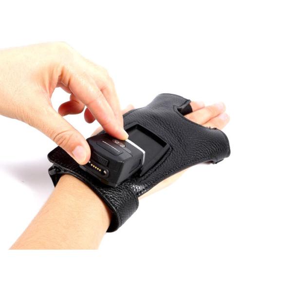 Quality Mini Finger Trigger Glove Barcode Scanner With Bluetooth Charging Cradle for sale