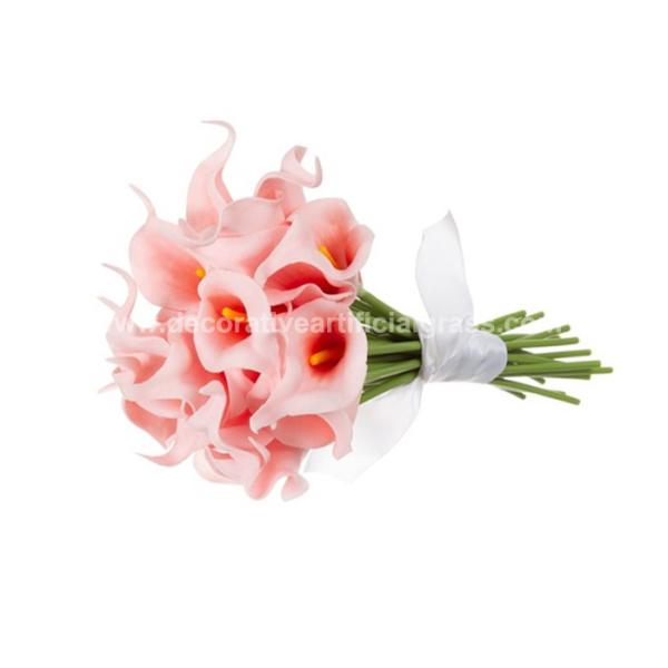 Quality 10 Heads Calla Lily Artificial Silk Flowers Fake Flower Bouquet for sale